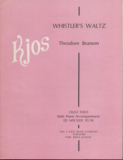 Brunson, Theodore: Whistler's Waltz (cello & piano) - Metzler Violin ...