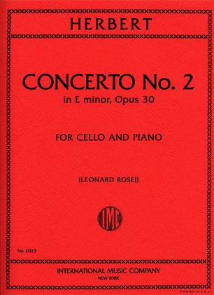 Herbert, Victor (Rose): Concerto #2 Op.30 (cello & piano) - Metzler ...