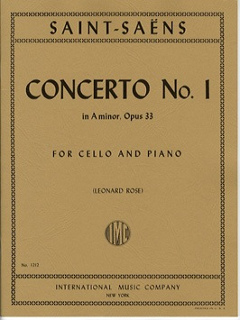 Saint-Saens (Rose): Concerto No.1 in A minor, Op.33 (cello & piano) IM ...