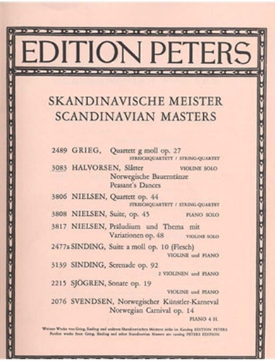 Halvorsen, Slatter: Norwegian Peasant Dances (violin solo) - Metzler ...